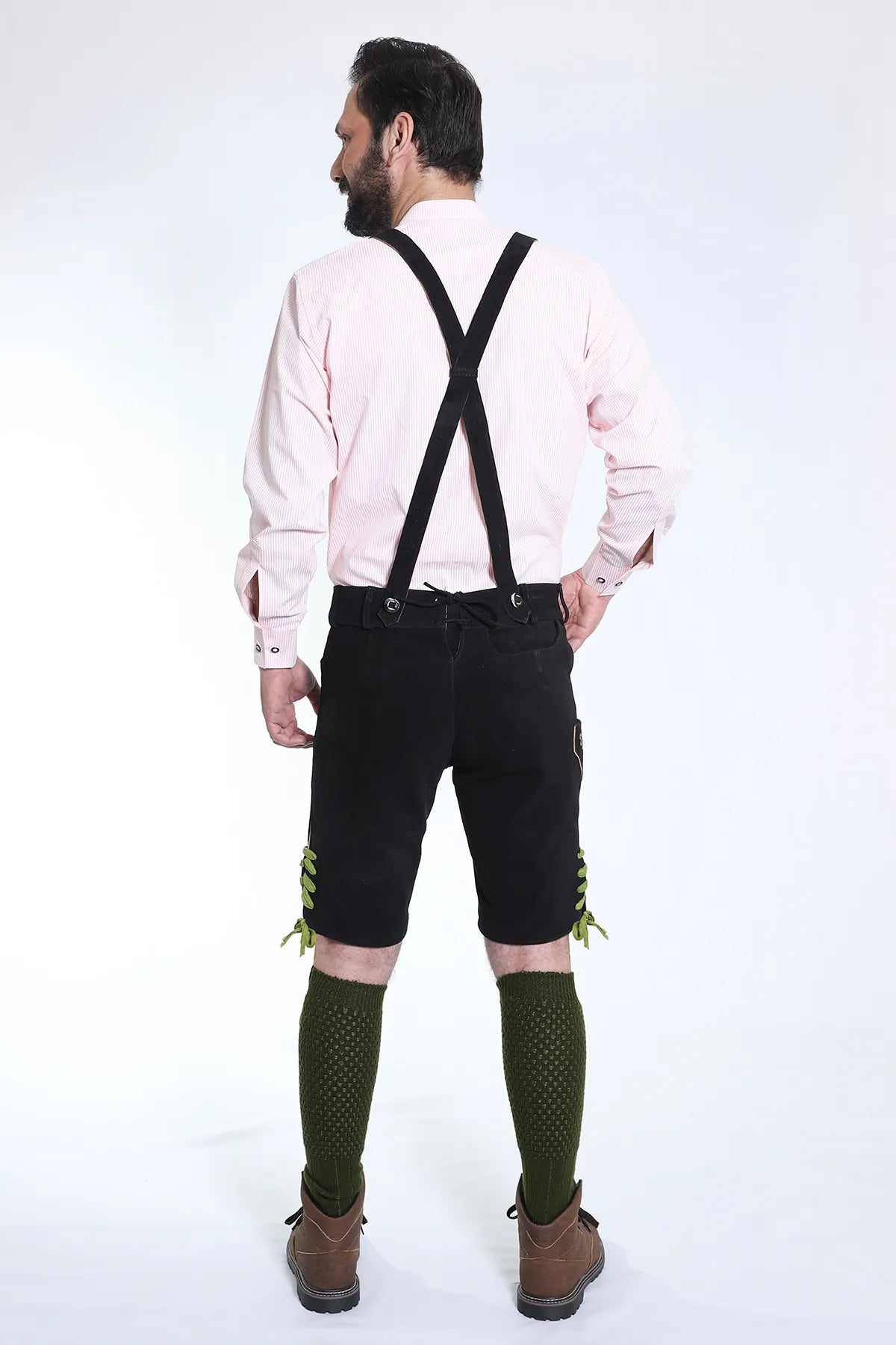 Authentic Black Bavarian Lederhosen Classic