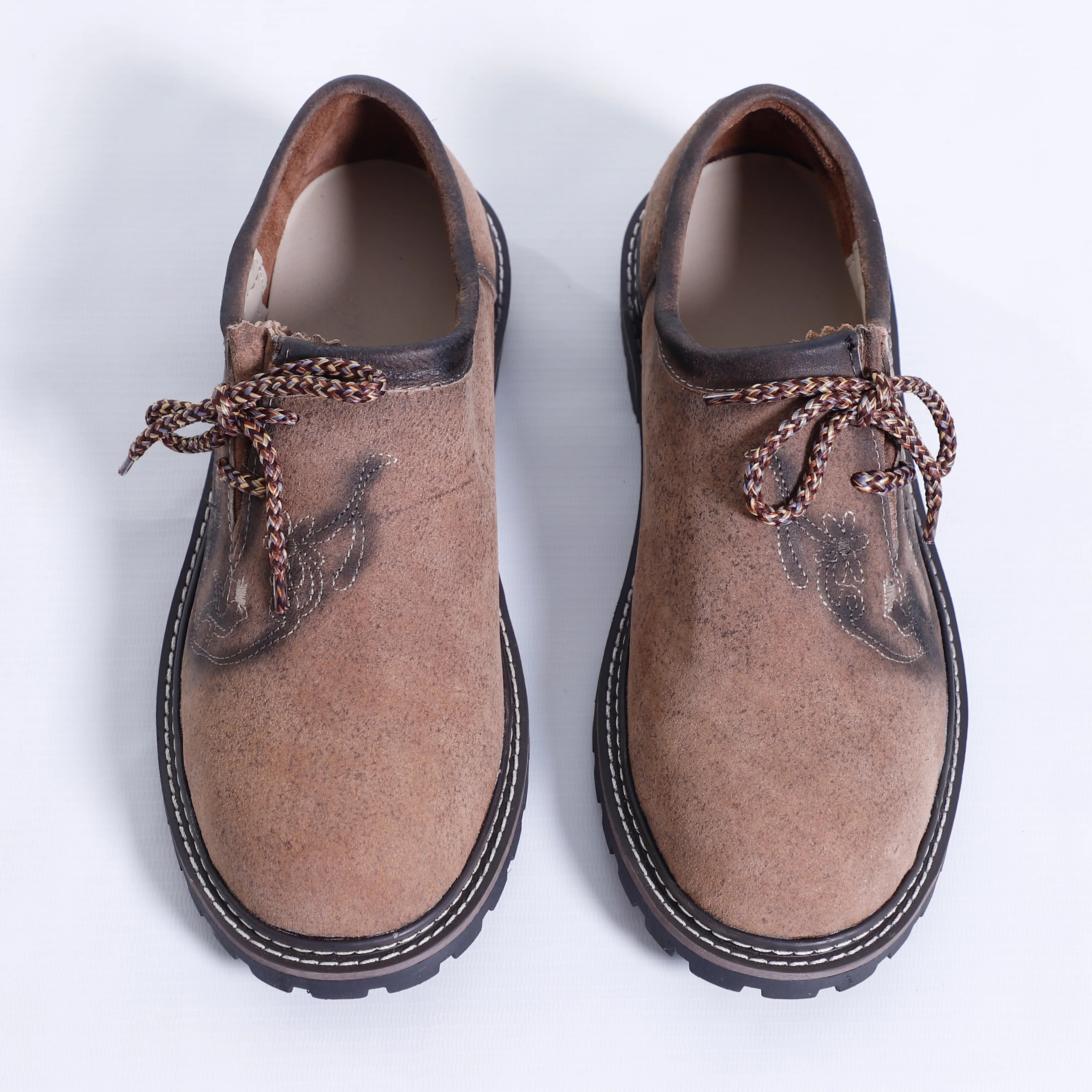 Rustic Brown Trachten Shoes for Men with Traditional Charm